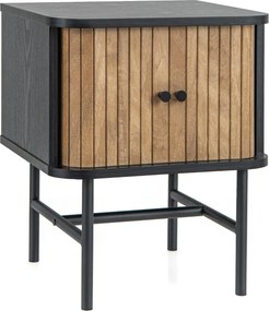 Costway Noční stolek s posuvnými dveřmi s úložným prostorem – 40 × 39 × 49 cm