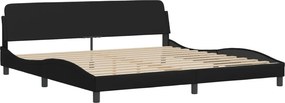 Postel s matrací Hvar černá 200 x 200 cm umělá kůže 3208745