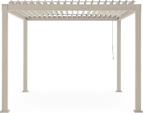 BIZZOTTO Světlá hliníková pergola s uzavíracími lamelami GARDA 3x3 m 0796085