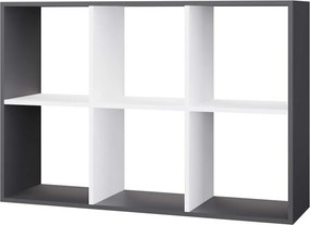 FALCO Regál Manja 2x3 antracit/bílá