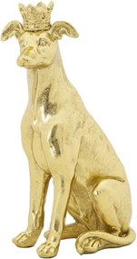 Dekorativní soška Dog 33 cm zlatá