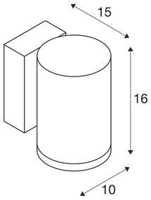 SLV 1003423 Enola Round M, venkovní nástěnné svítidlo, LED 10W 3000/4000K, antracit, výška 16cm, IP65