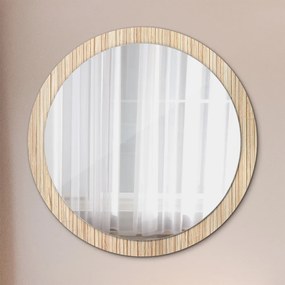 Kulaté dekorativní zrcadlo na zeď Bambusová sláma fi 100 cm