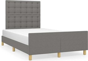 Rám postele bez matrace tmavě šedá 120 x 200 cm textil 3125366