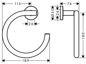 Hansgrohe Logis Universal - Kruh na ručník, chrom 41724000