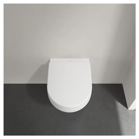 Villeroy & Boch Villeroy &amp; Boch ARCHITECTURA - Záchodové sedátko s poklopem Compact, s funkcí QuickRelease a SoftClose, bílá alpin 9M66S201
