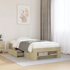 Rám postele bez matrace dub sonoma 75 x 190 cm kompozitní dřevo 3295529