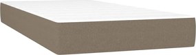 vidaXL Box spring postel s matrací 90x190 cm textil [3127769] Barva: tmavě hnědá