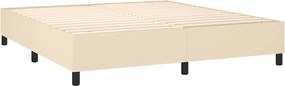 Box spring postel s matrací krémová 160x200 cm textil 3127978