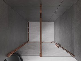 Mexen Velar, posuvné sprchové dveře do otvoru 100 cm, 8mm šedé sklo, růžové zlato, 871-100-000-41-60