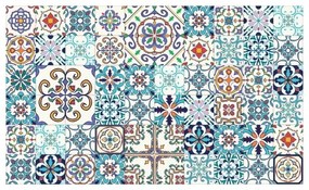 Sada 60 nástěnných samolepek Ambiance Tiles Azulejos Antibes, 10 x 10 cm