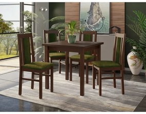 Jídelní stůl se 4 židlemi - AL27, Barva dřeva: sonoma-L, Potah: Zetta 297