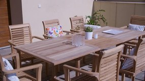 Nábytek Texim Faisal I. hranatý zahradní nábytek teak set 1+8