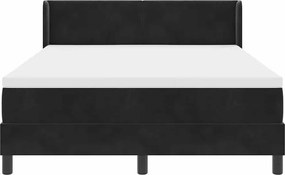 Postel s boxspringem s čelo Černý 200 x 160 cm samet 3341530
