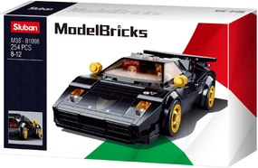 Stavebnice sluban model bricks m38-b1098 italský černý sportovní vůz