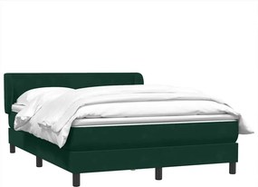 Box spring postel s matrací tmavě zelená 160x220 cm samet 3317406