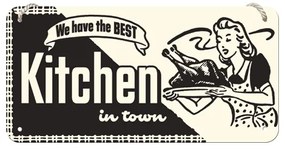 Postershop Závesná cedule - Kitchen 10x20 cm