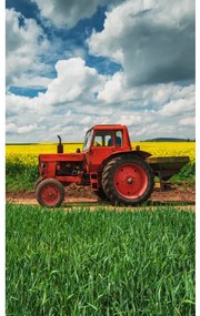 Vesna | Ručník dětský Červený traktor 30 x 50 cm