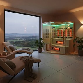BPS-koupelny Kombinovaná sauna 2v1  - Infrasauna + finská sauna 150x150, 4-5 osob
