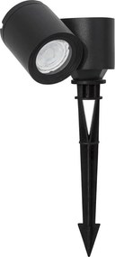 NV 9279111 Venkovní svítidlo s bodcem FOCUS černý hliník skleněný difuzor GU10 1x7W 100-240V IP54 bez žárovky - NOVA LUCE