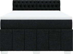 Box spring postel s matrací černá 140 x 190 cm textil 3289372