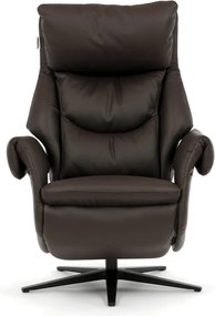 Autronic Relaxační křeslo OLBIO – elektrické zabudované ovládání, hnědá, kůže