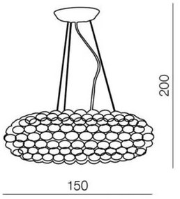 Azzardo AZ0289 - Lustr na lanku ACRYLIO 6xT5/40W/230V