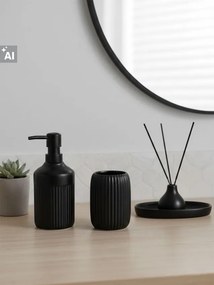 Sinsay - Sada: Dávkovač mýdla a kelímek na kartáčky - černá