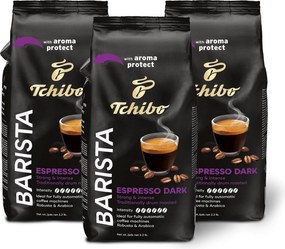 Tchibo - Barista Espresso Dark – 3x 1 kg zrnkové kávy - Intenzita: 6/6