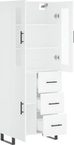 Skříň highboard bílá 69,5 x 34 x 180 cm kompozitní dřevo 3198489