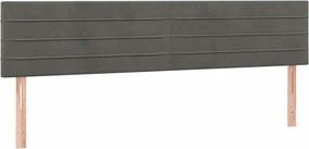 Box spring postel s matrací a LED tmavě šedá 180x200 cm samet 3134478