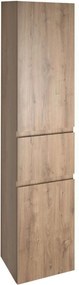 Aqualine Altair - Vysoká skříňka s košem 40x184x31 cm, L, dub emporio AI485L