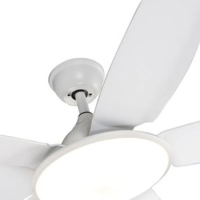 Stropní ventilátor bílý 130 cm vč. LED stmívatelný s dálkovým ovládáním - Vifte