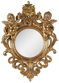 Zlaté antik nástěnné zrcadlo s andílky - 37*7*52 cm