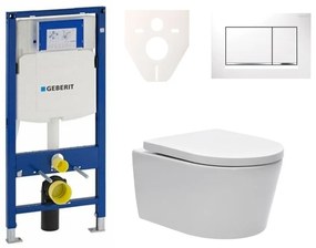 Cenově zvýhodněný závěsný WC set Geberit do lehkých stěn / předstěnová montáž+ WC SAT Brevis SIKOGES3W5