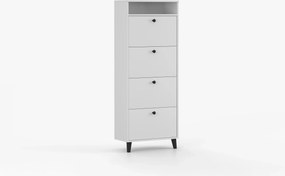 IDZ Botník HERMES 4B - Bílá, 60 cm