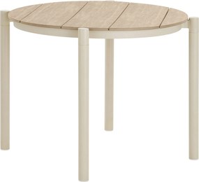 House Nordic Zahradní jídelní stůl ABELA béžový ø90 cm 7501155