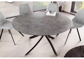 Massive home | Kulatý jídelní stůl ALPINE ANTRACIT 120 CM keramika