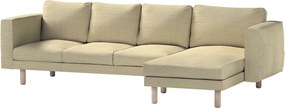 Potah na pohovku IKEA Norsborg 4-místná se šezlongem barva béžová látka pletený vzor