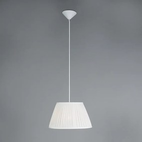 Retro závěsná lampa bílá 35 cm - Plisse