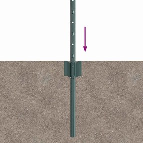 Zabudovaný plotový sloupek 22 ks Zelená 100 cm 3335914