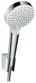 Hansgrohe Crometta - Sada se sprchovým držákem Vario EcoSmart 9 l / min se sprchovou hadicí 160 cm, bílá / chrom 26694400