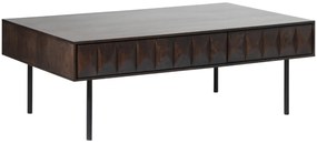 OnaDnes -20% Tmavě hnědý dubový konferenční stolek Unique Furniture Latina 117 x 71 cm