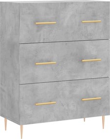 Skříň highboard betonově šedá 69,5x34x180 cm kompozitní dřevo 3198397