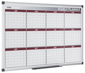 Bi-Office Roční plánovací tabule, magnetická, dny/měsíce, 900 x 600 mm