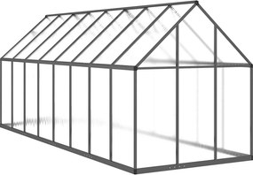 Skleník s podkladovým rámem antracitový 445x169x195 cm hliník 3266334