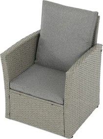 Zahradní sedací souprava AZS-A1523 GREY, polyratan, šedá (114 x 63) cm