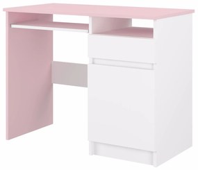 Psací stůl N35 - Bílá + Růžová