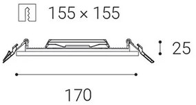 LED2 - LED Koupelnové podhledové svítidlo SLIM LED/15W/230V IP43 CRI 90