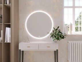 Eltap Zrcadlo Elistul A s LED osvětlením ⌀60 cm, bílé